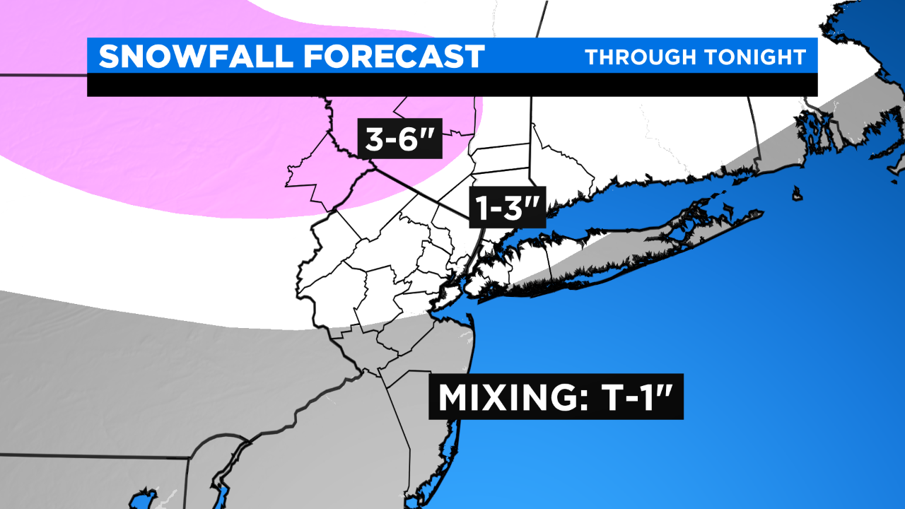 New York Weather: Snow Will Give Way To Wintry Mix Tuesday - CBS New York