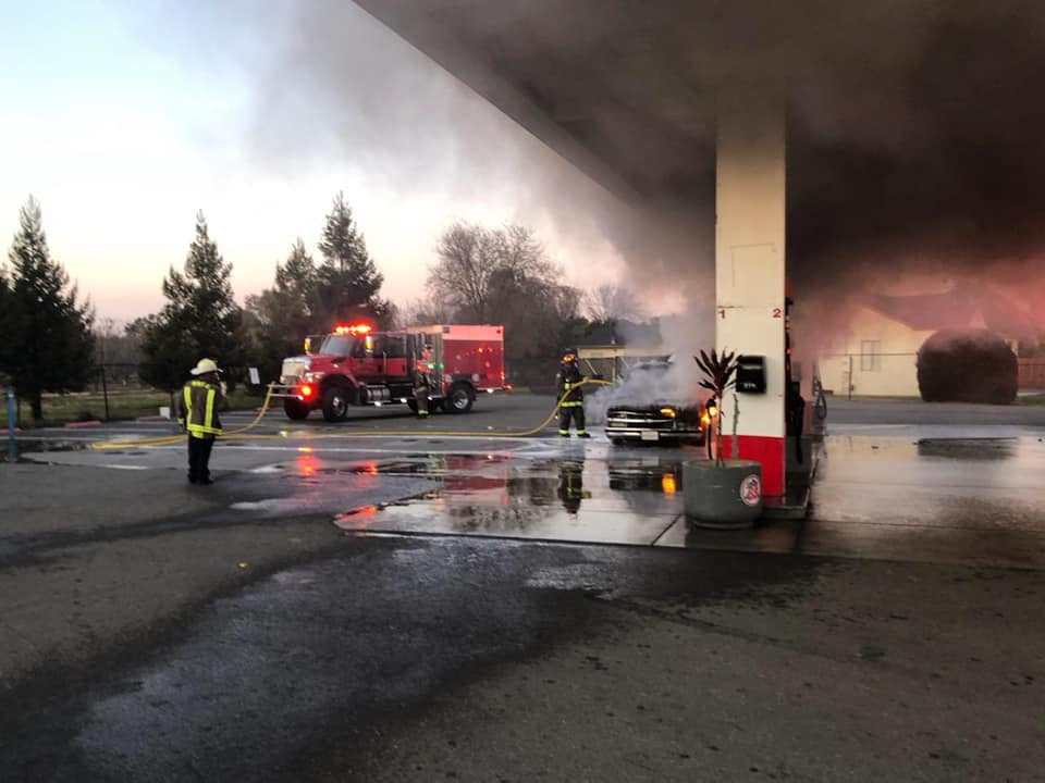 Pickup Truck Engulfed In Flames At Gas Station In Waterloo - CBS Sacramento