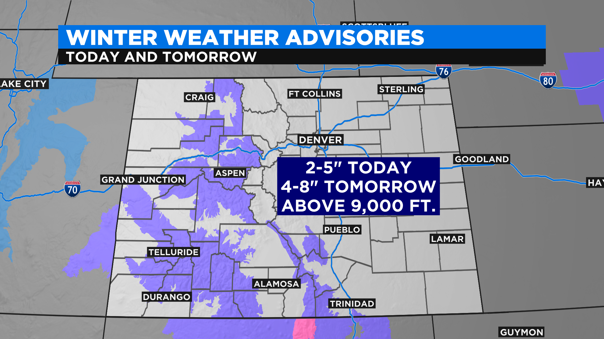 Denver Weather: Light Snow Showers Today, Heavier Snow Expected ...